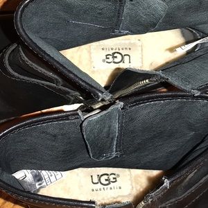 UGG | Shoes | Ugg Moto Boots Black | Poshmark